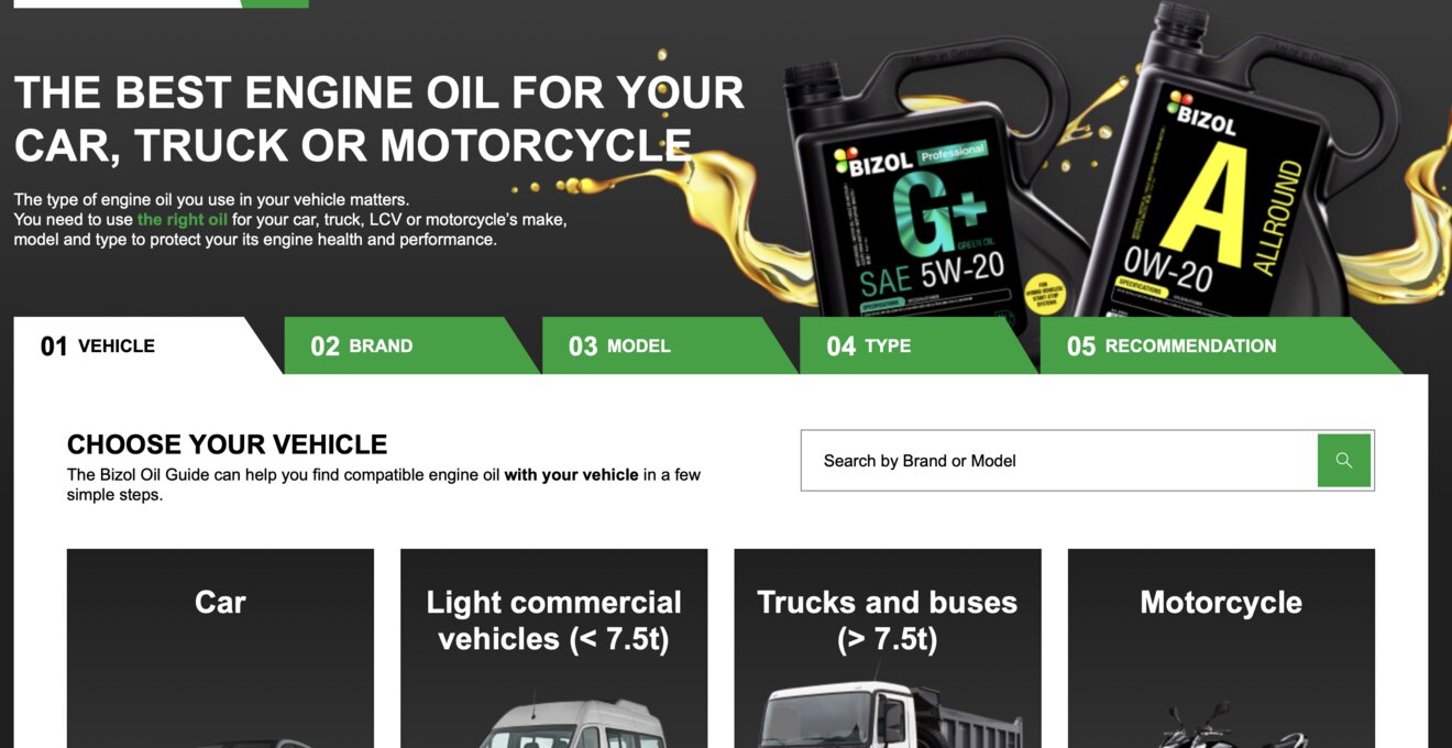BIZOL - Innovation in motor oils Home